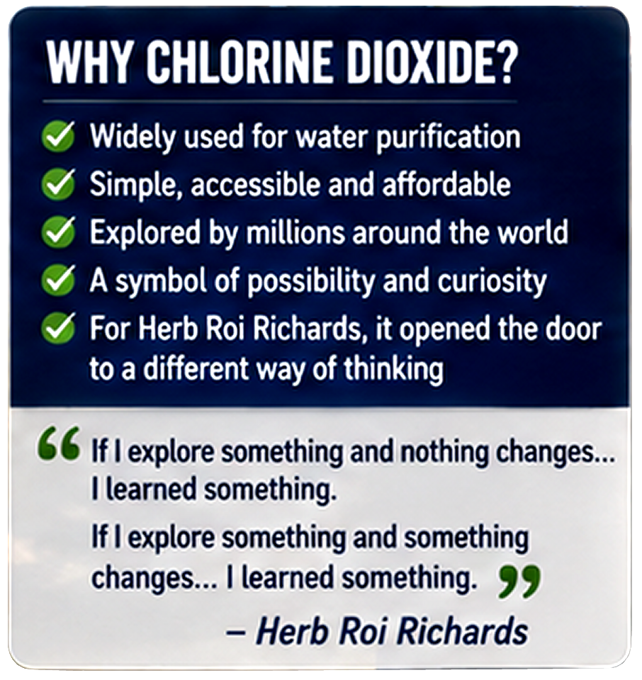 The Chlorine Dioxide Challenge, and Pay Attention to Changes